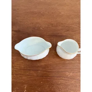 Mikasa | Dining | Mikasa Wedding Band Creamer Sugar Bowl Set L979 Gold ...